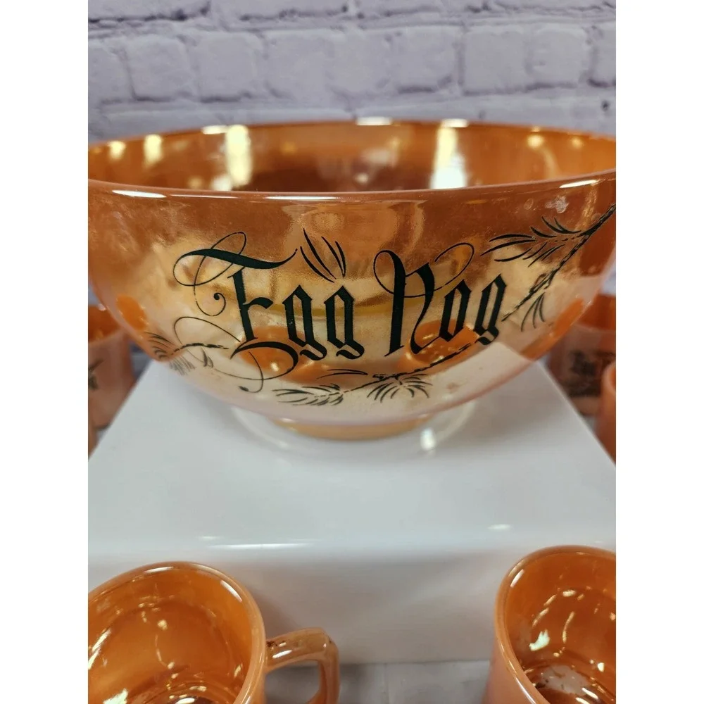 Fire King | Dining | Beautiful Vintage Peach Lusterware Fire King Egg ...